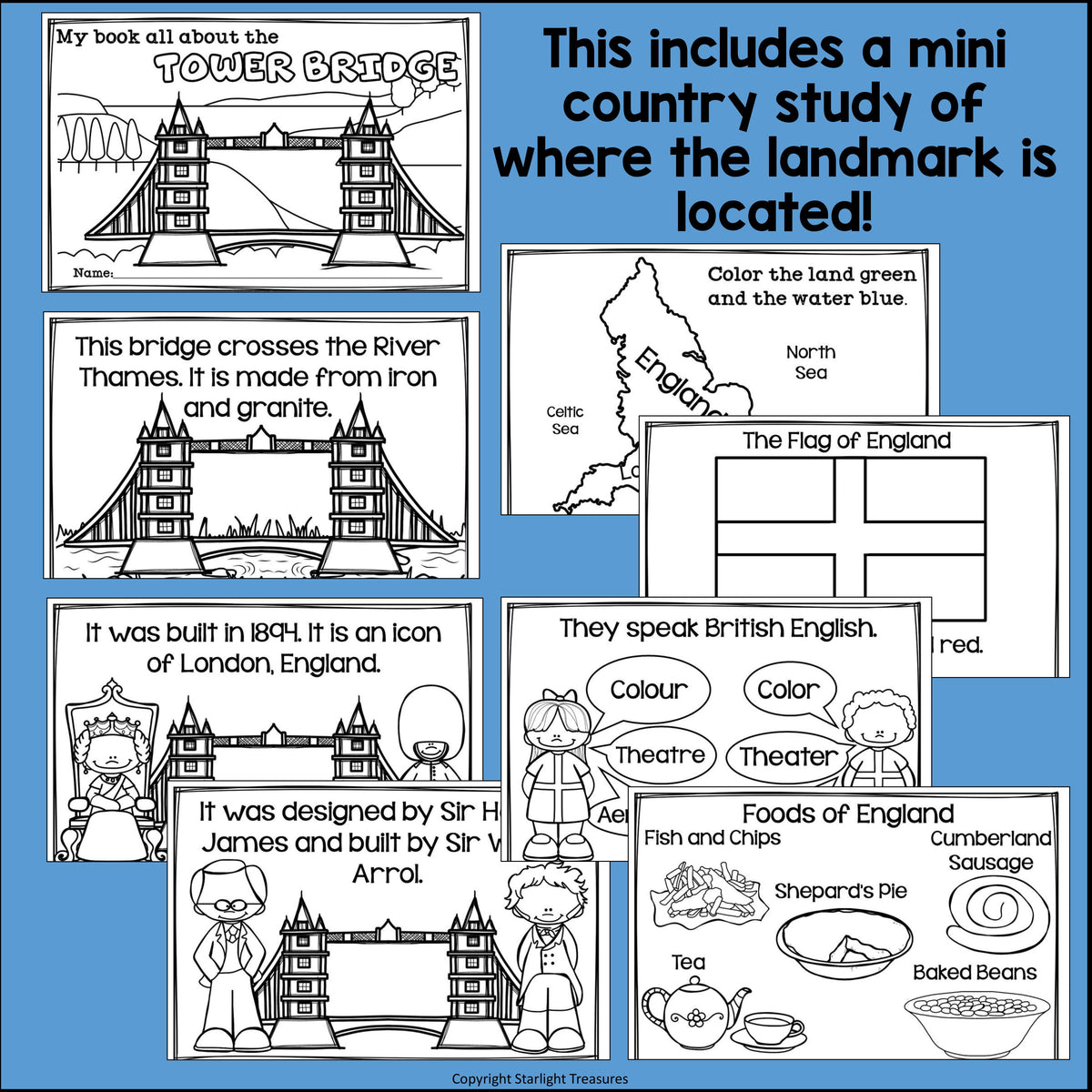 Tower Bridge Complete Unit for Early Learners - World Landmarks ...