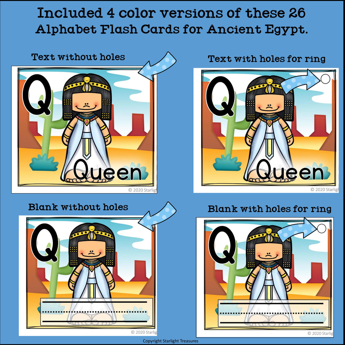Alphabet Flash Cards for Early Readers - Ancient Egypt – Starlight ...