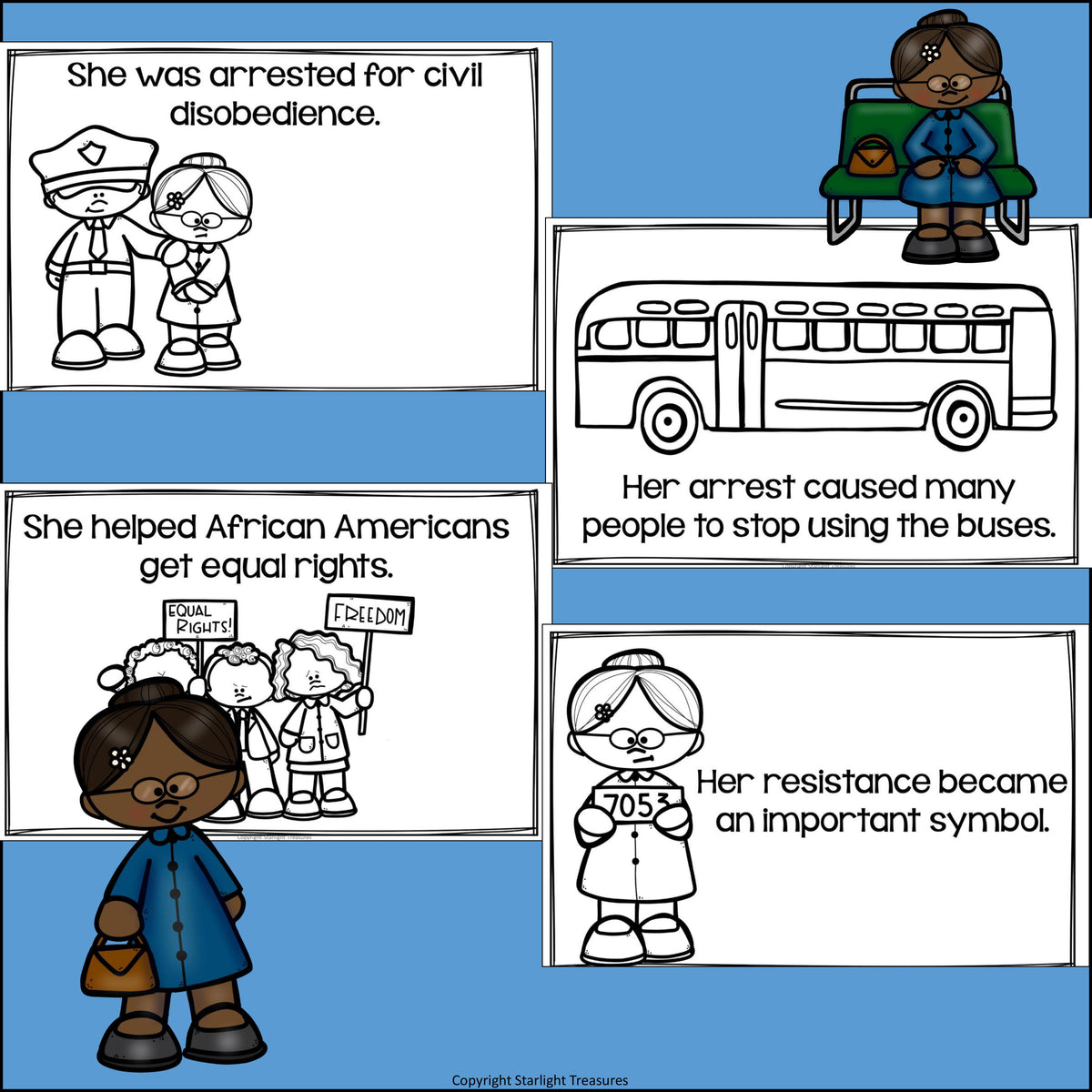 Rosa Parks Mini Book for Early Readers: Black History Month – Starlight ...