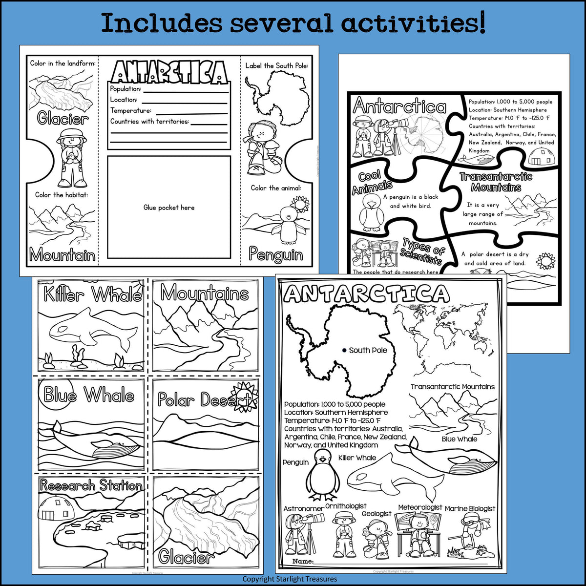 All About Antarctica Complete Unit with Activities for Early Readers ...