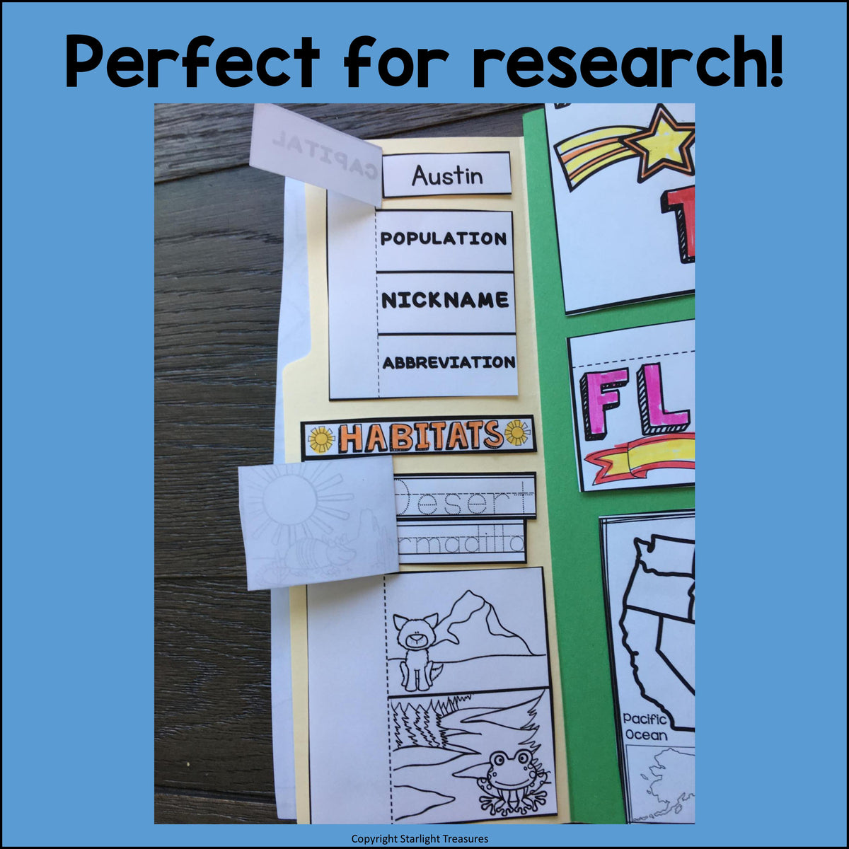 Texas Lapbook for Early Learners - A State Study – Starlight Treasures LLC