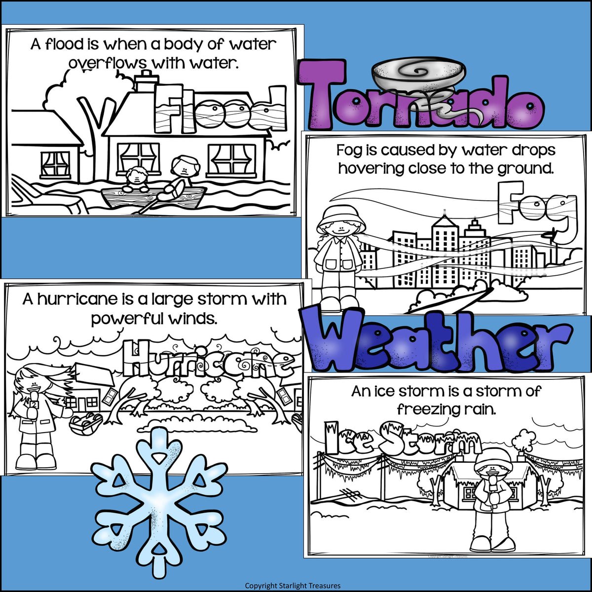 Extreme Weather Mini Book for Early Readers – Starlight Treasures LLC