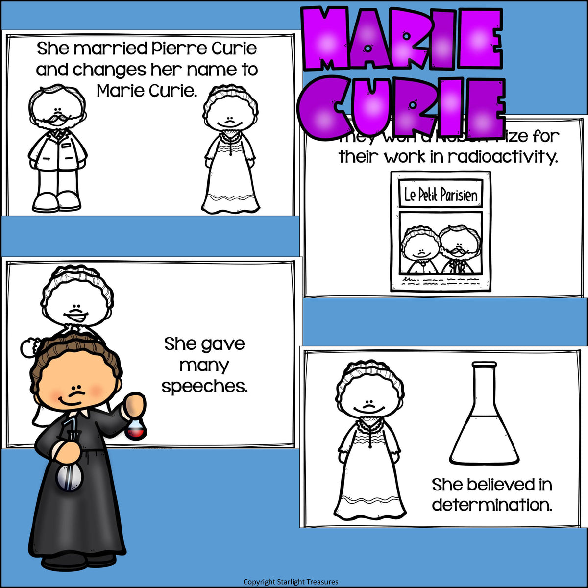 Marie Curie Mini Book for Early Readers: Women's History Month ...
