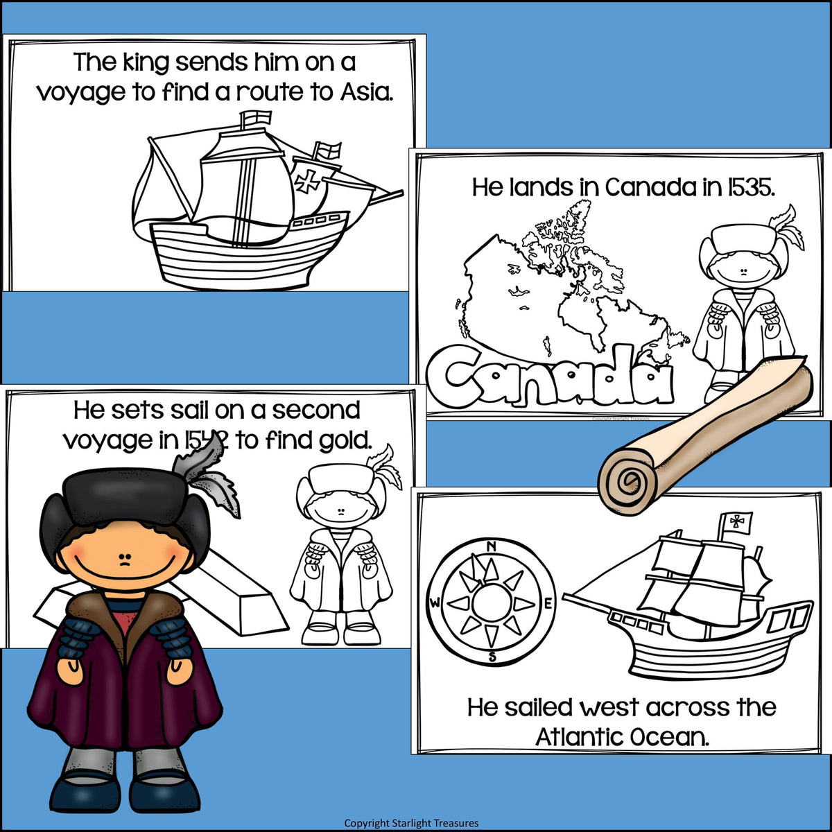 Jacques Cartier Mini Book for Early Readers: Early Explorers ...