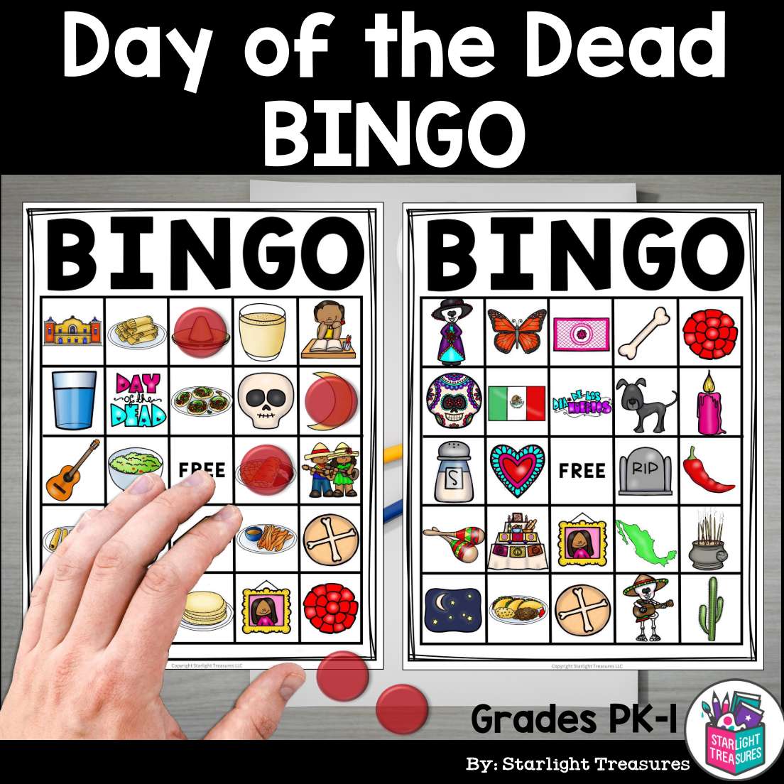 Day of the Dead Bingo Cards for Early Readers - Dia de los Muertos Bin ...