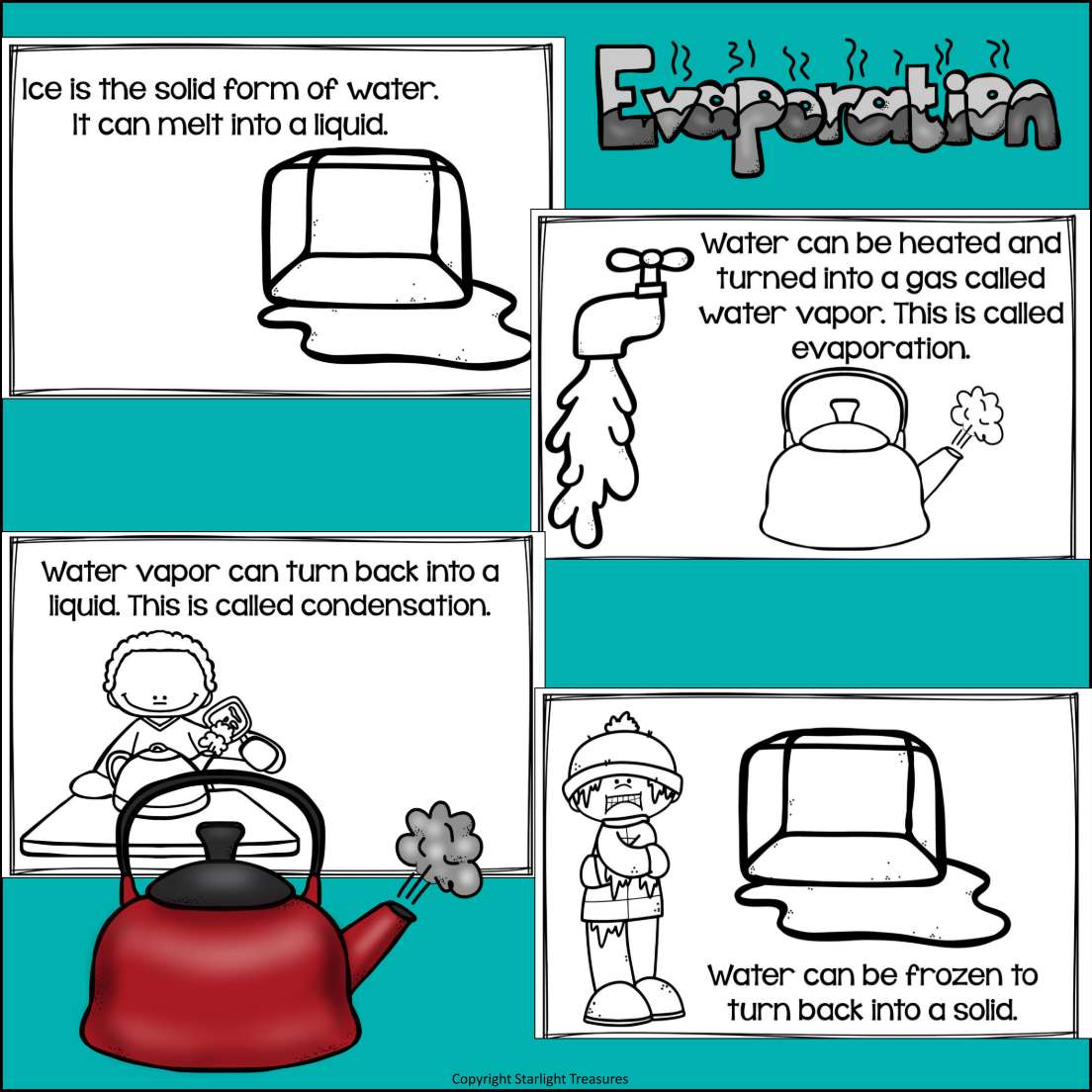 States of Matter Mini Book for Early Readers: Physical Science, Solid ...