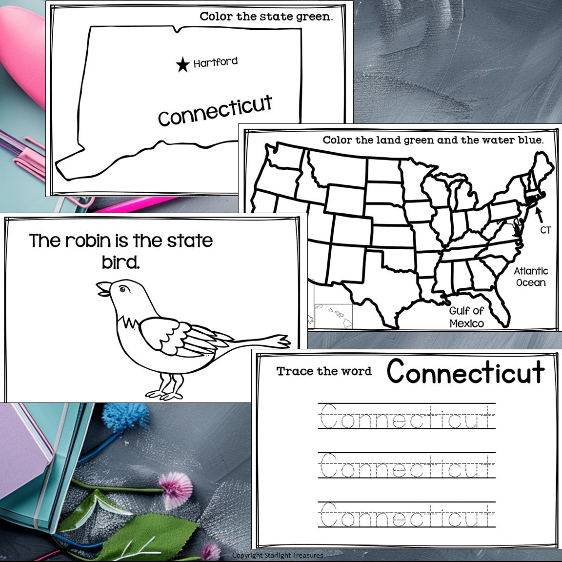 Connecticut Mini Book for Early Readers - A State Study – Starlight ...