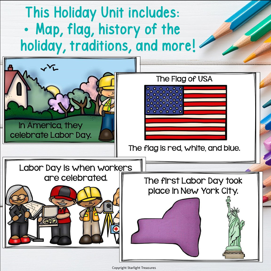 Labor Day Mini Book for Early Readers – Starlight Treasures LLC
