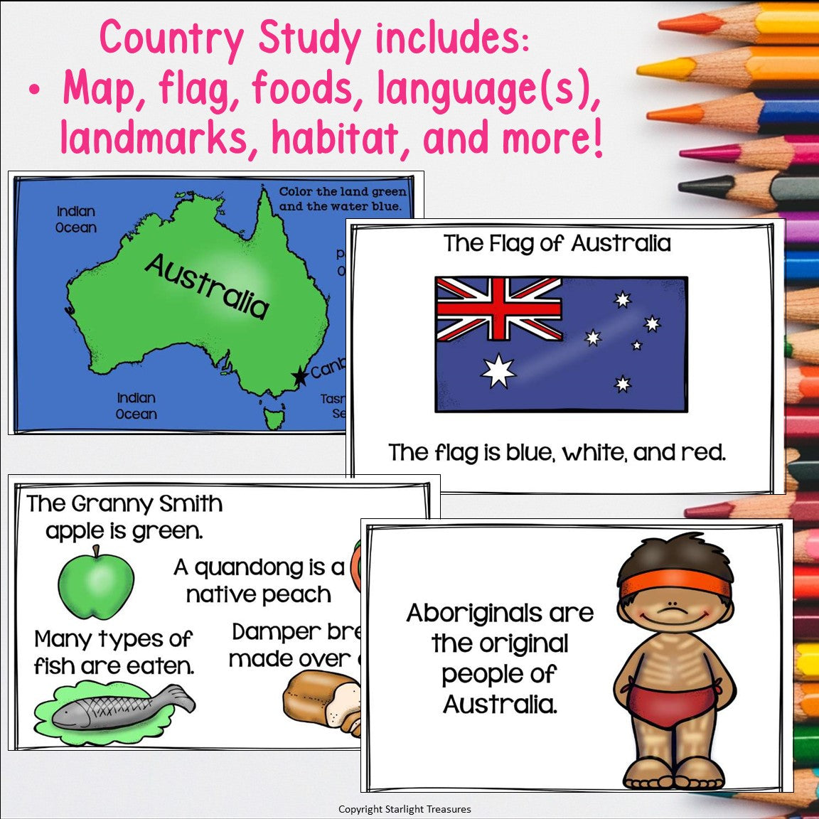Australia Mini Book for Early Readers - A Country Study – Starlight ...