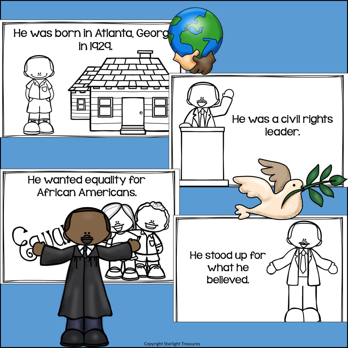 Martin Luther King Jr. Day Mini Book for Early Readers – Starlight ...