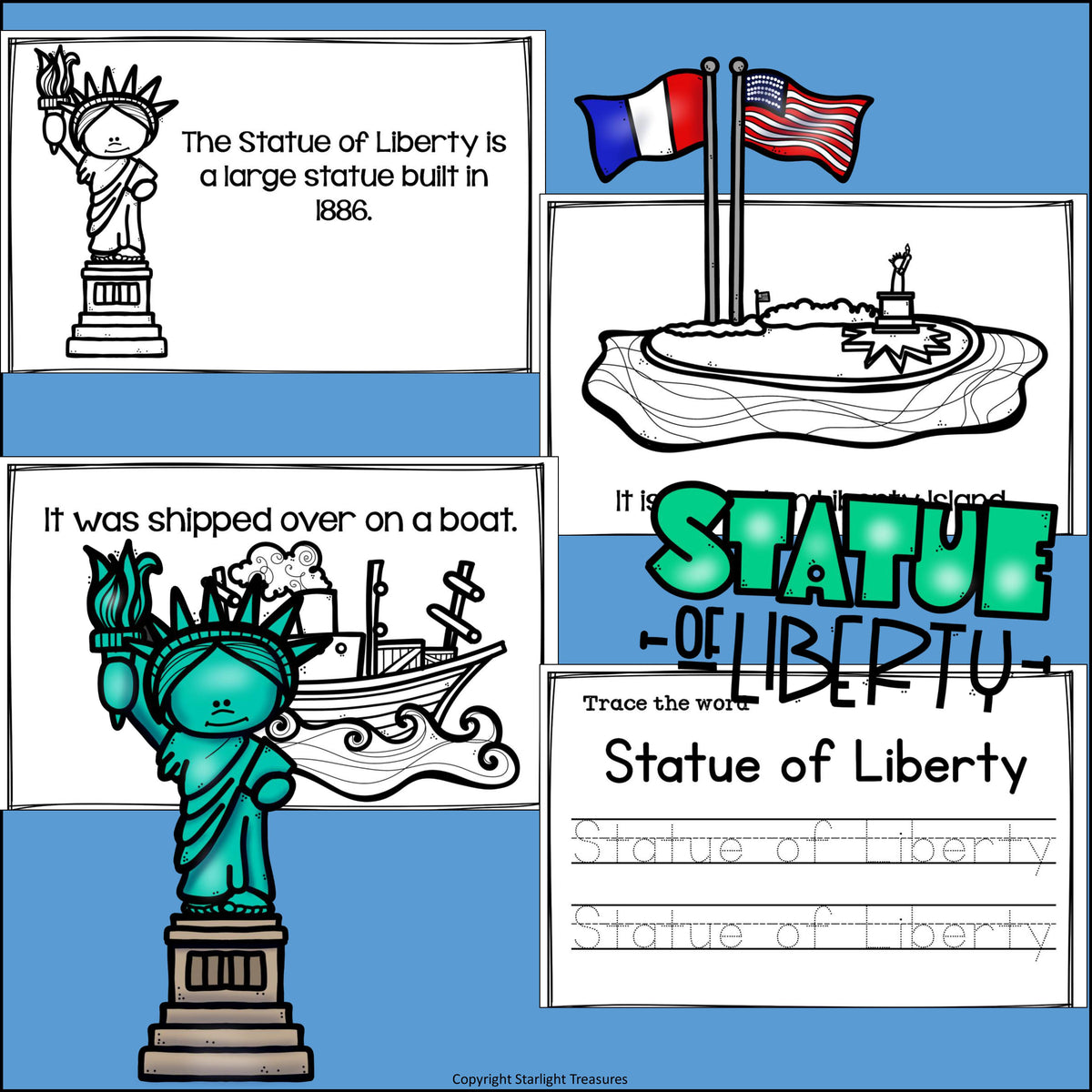 Statue of Liberty Mini Book for Early Readers: American Symbols ...