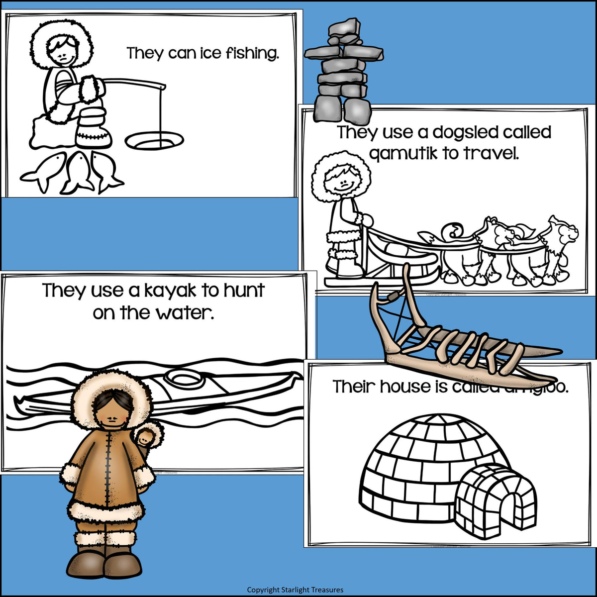 Inuit Tribe Mini Book for Early Readers – Starlight Treasures LLC