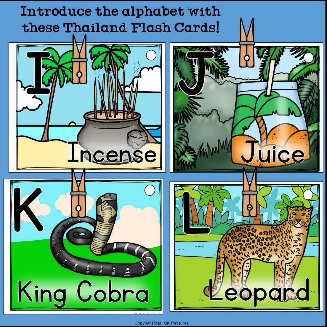 Alphabet Flash Cards for Early Readers - Country of Thailand ...
