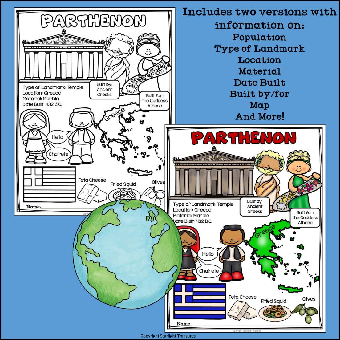 Parthenon Fact Sheet for Early Readers - World Landmarks – Starlight ...