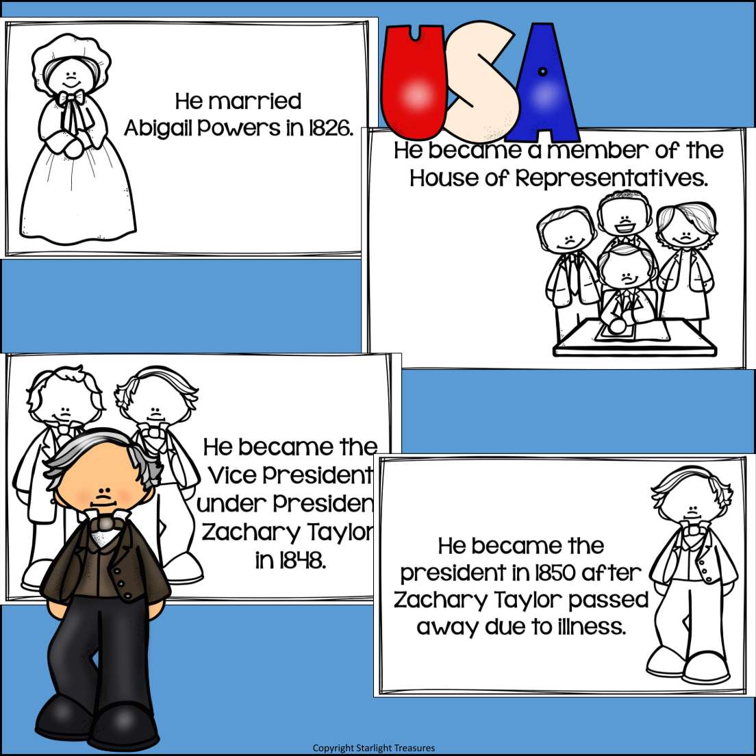 Millard Fillmore Mini Book for Early Readers: Presidents' Day ...