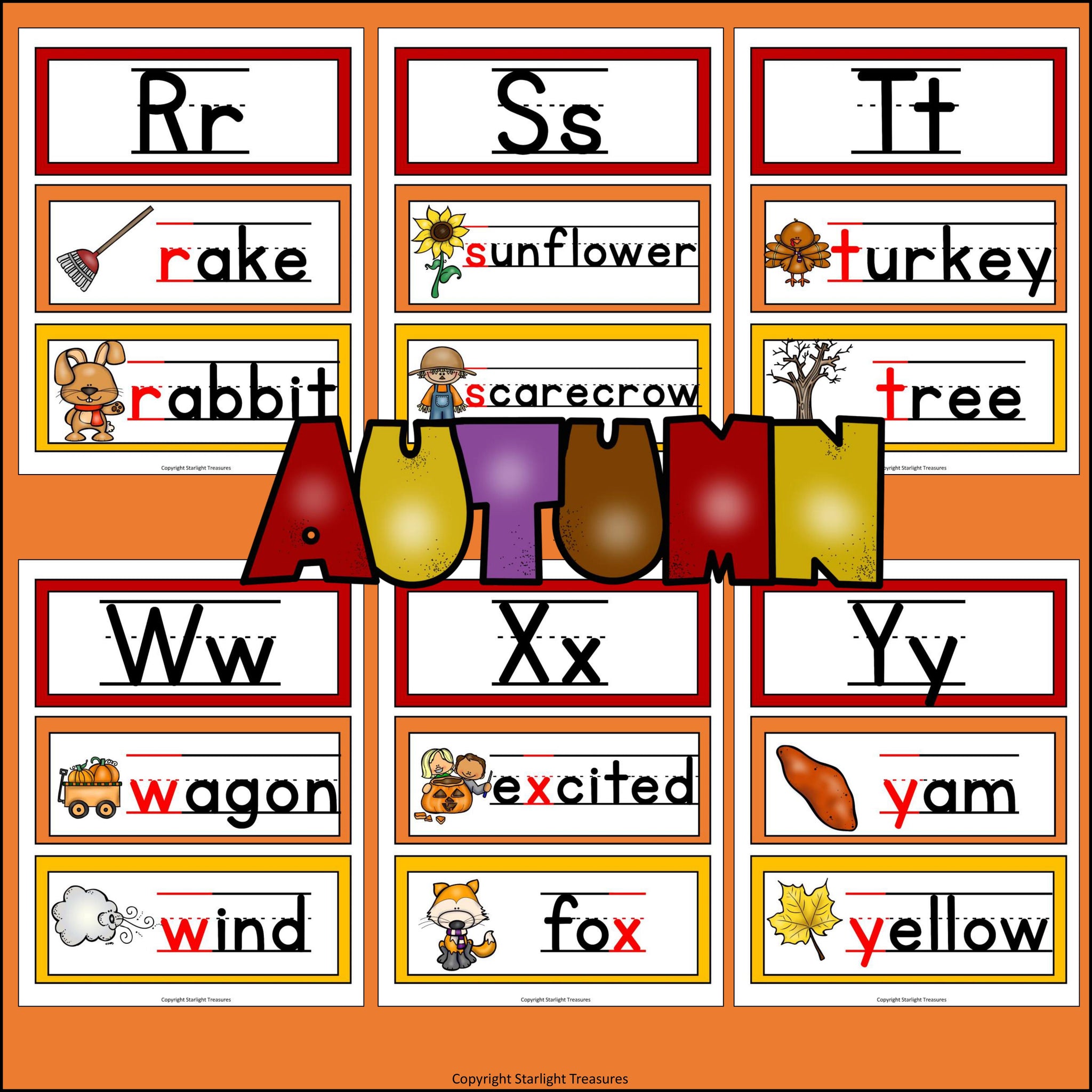 Treasures Alphabet Chart