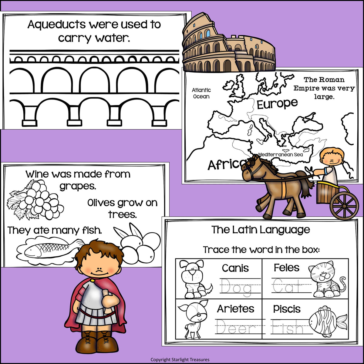 Ancient Rome Mini Book for Early Readers – Starlight Treasures LLC