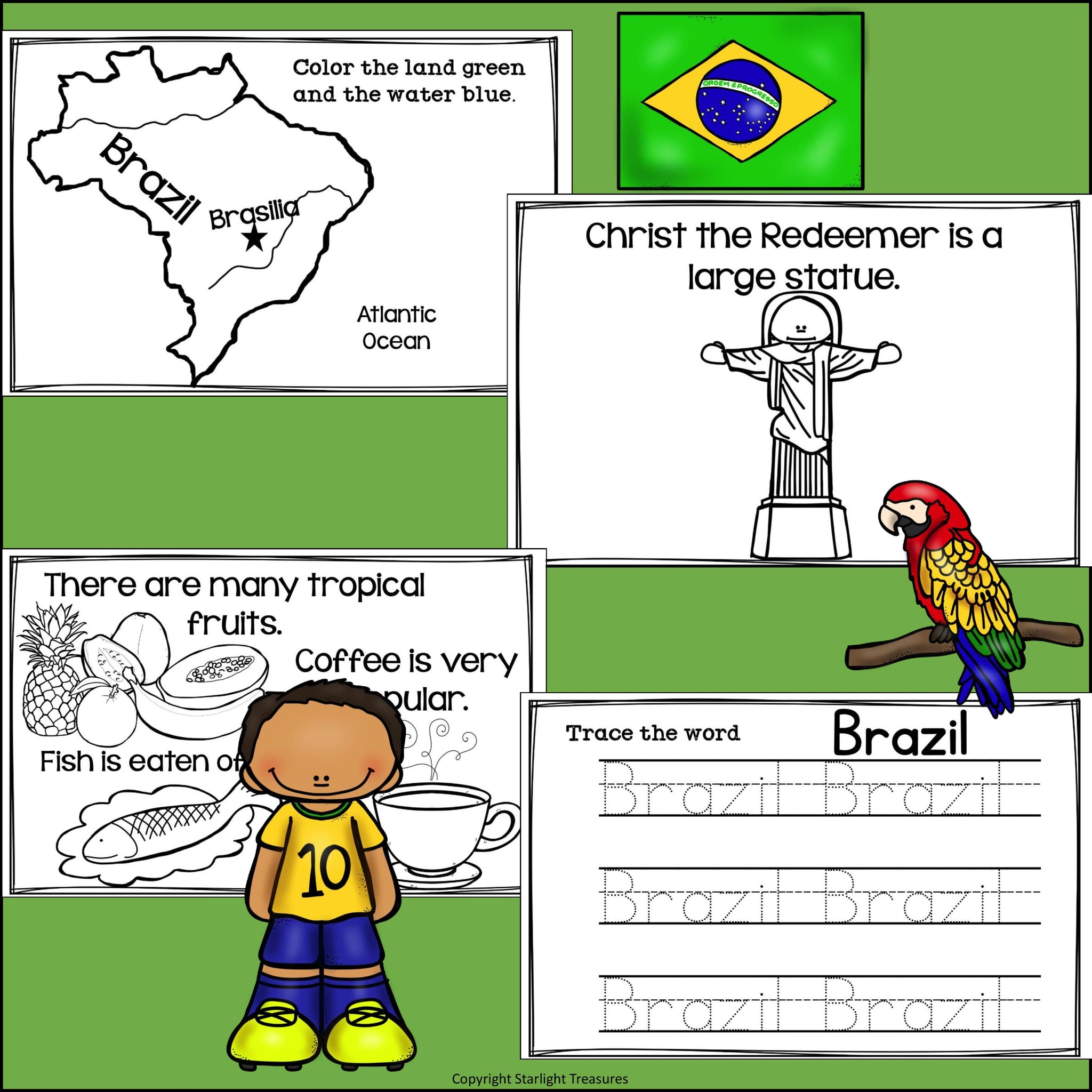 brazil coloring book for kids