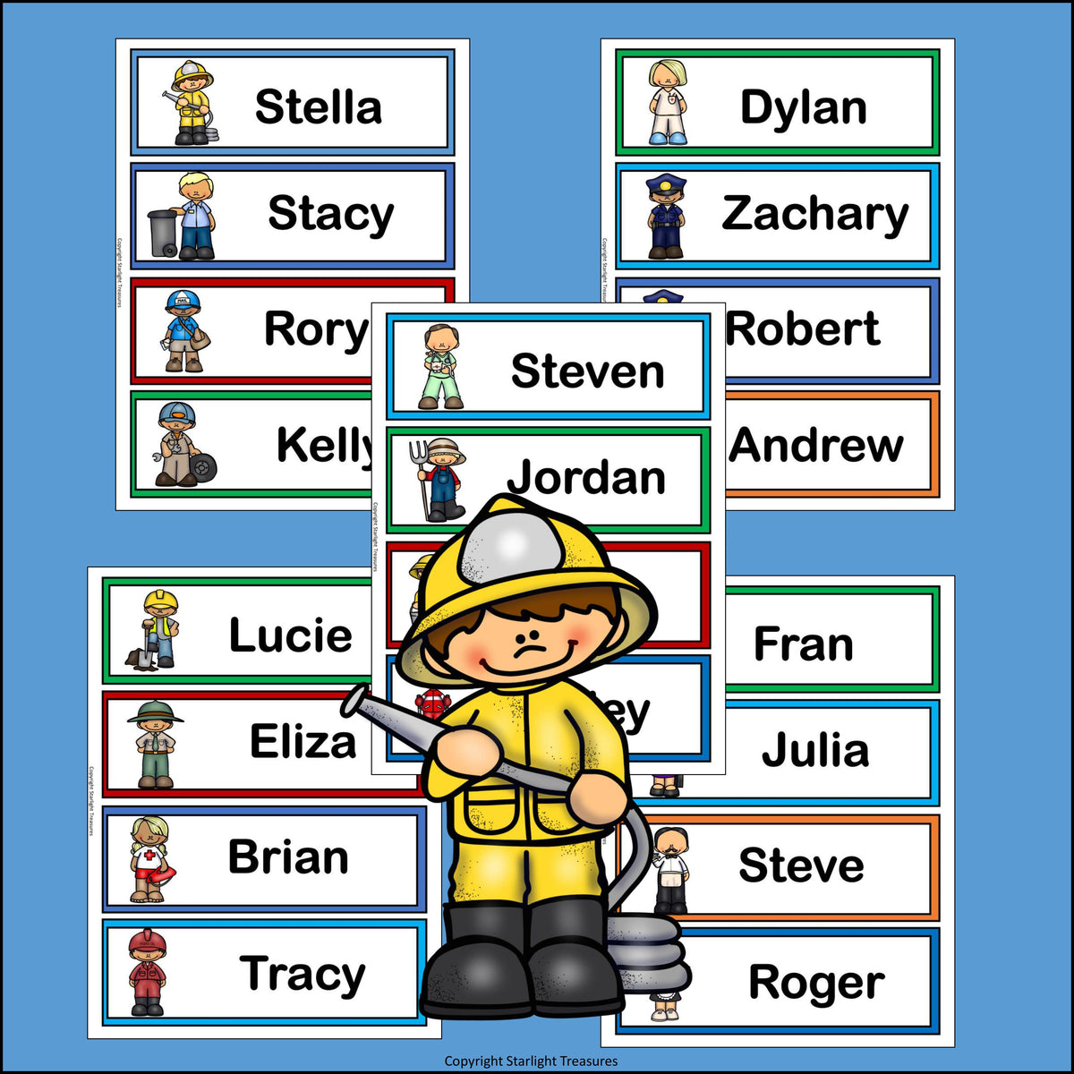 Community Helpers Desk Name Tags - Editable – Starlight Treasures LLC