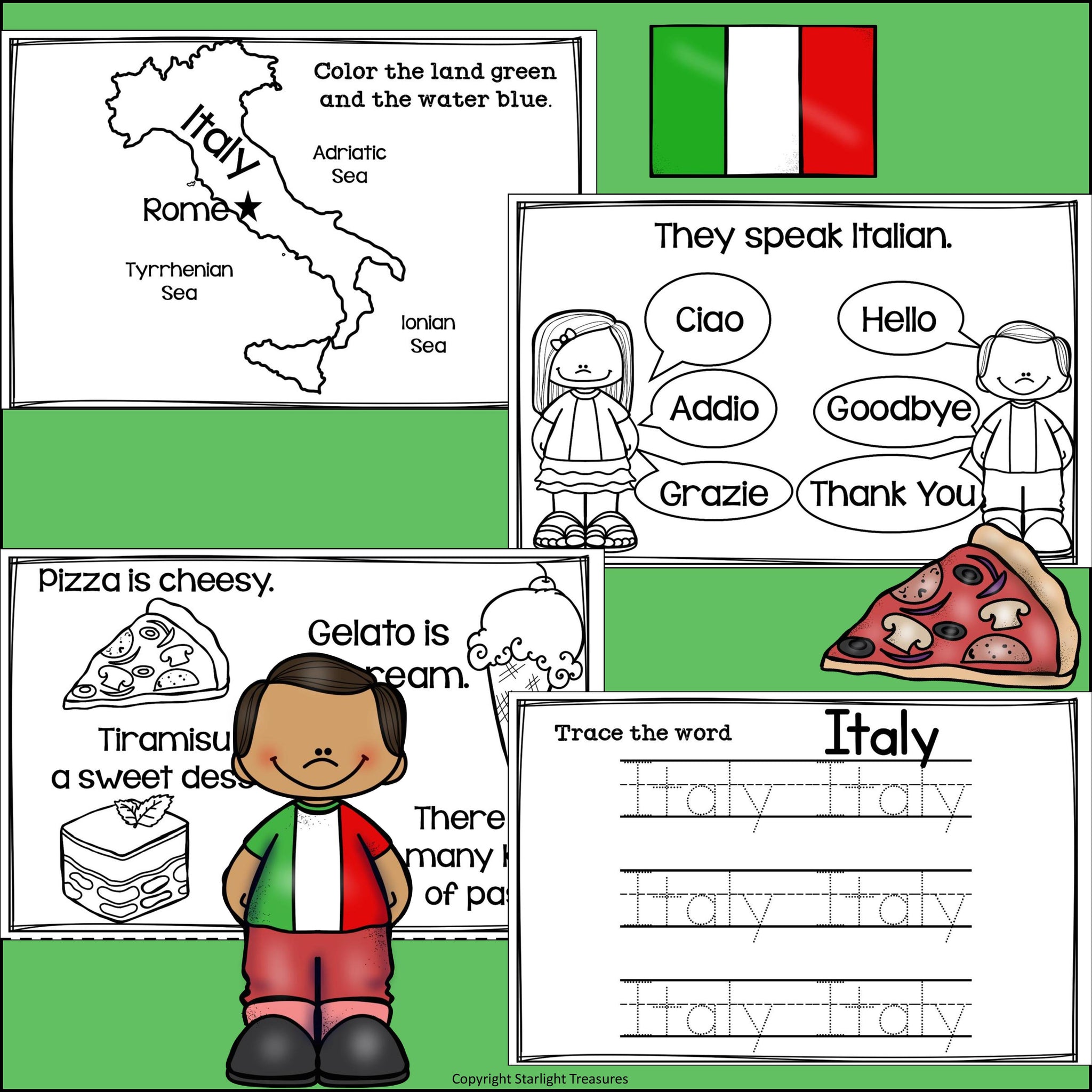 Italy Mini Book for Early Readers - A Country Study – Starlight ...