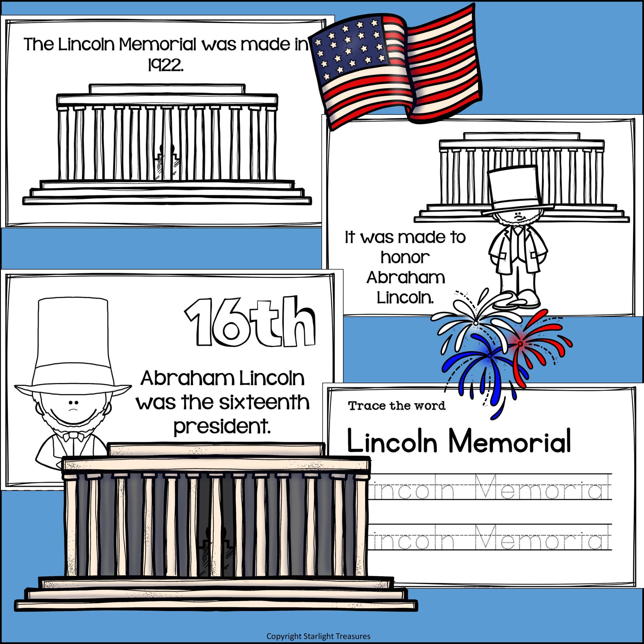 lincoln memorial coloring pages