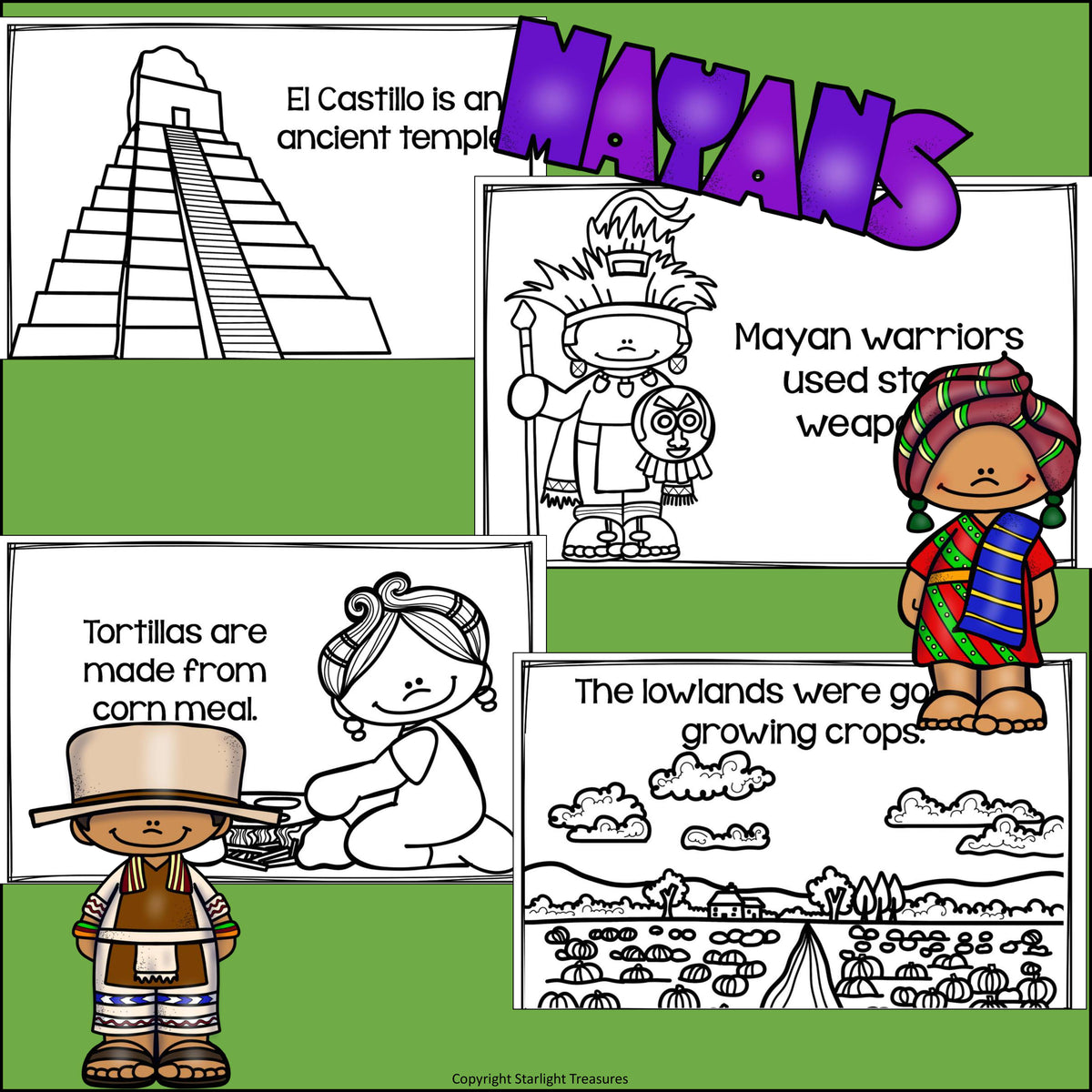 Mayan Mini Book for Early Readers – Starlight Treasures LLC