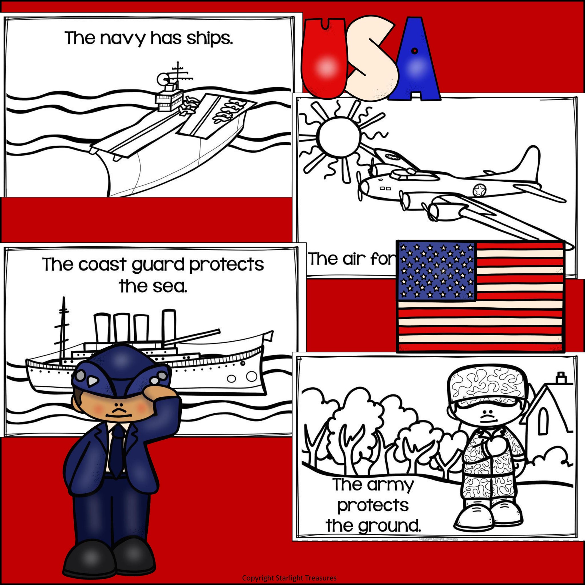 Memorial Day Mini Book for Early Readers – Starlight Treasures LLC