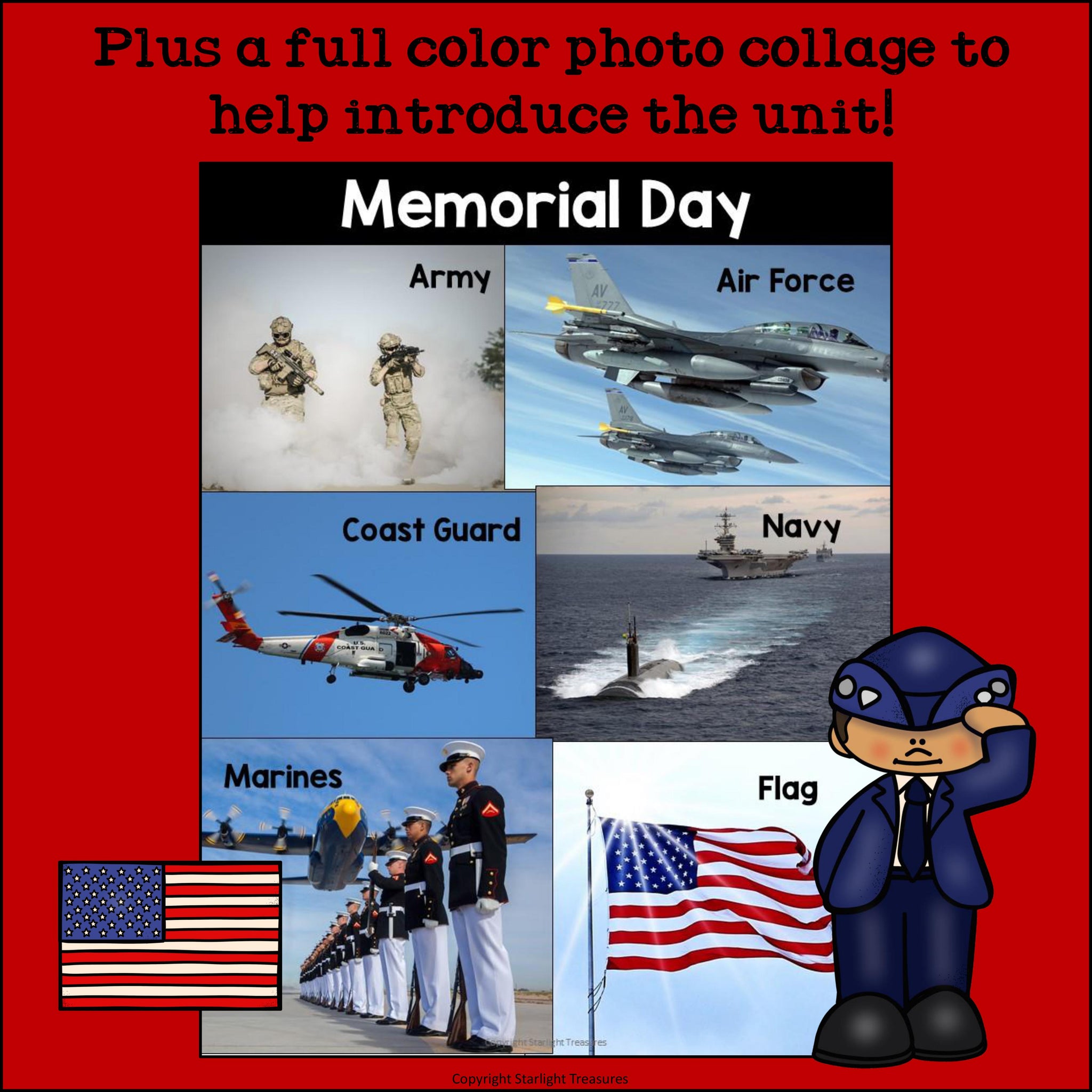 Memorial Day Mini Book for Early Readers – Starlight Treasures LLC