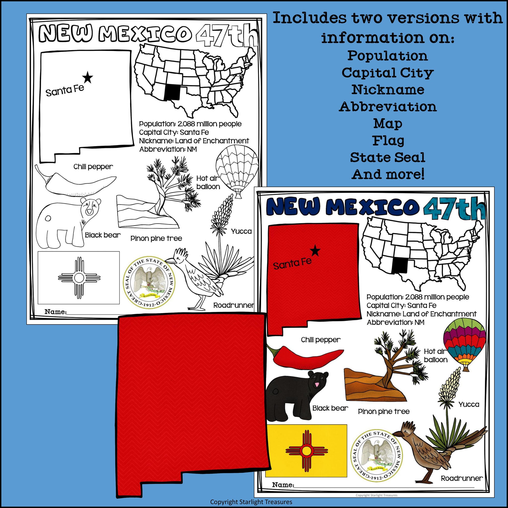 New Mexico Fact Sheet - A State Study – Starlight Treasures LLC