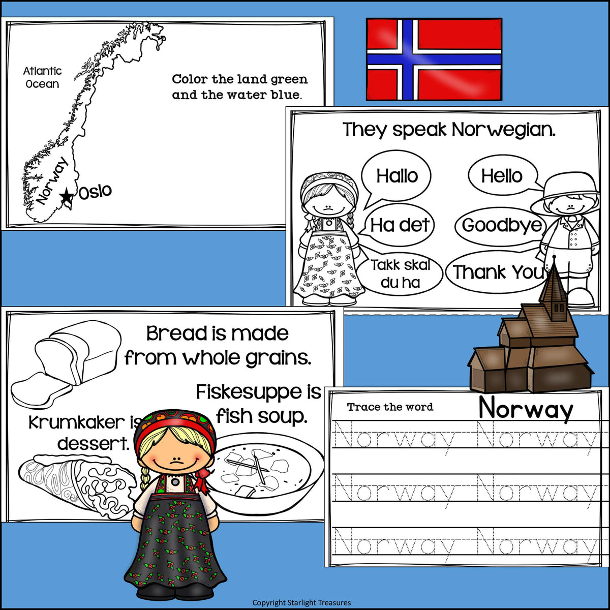 Norway Mini Book for Early Readers - A Country Study – Starlight ...