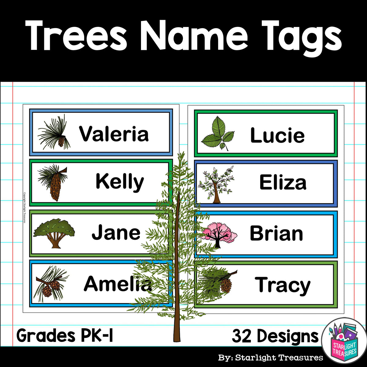 Trees Name Tags - Editable – Starlight Treasures LLC