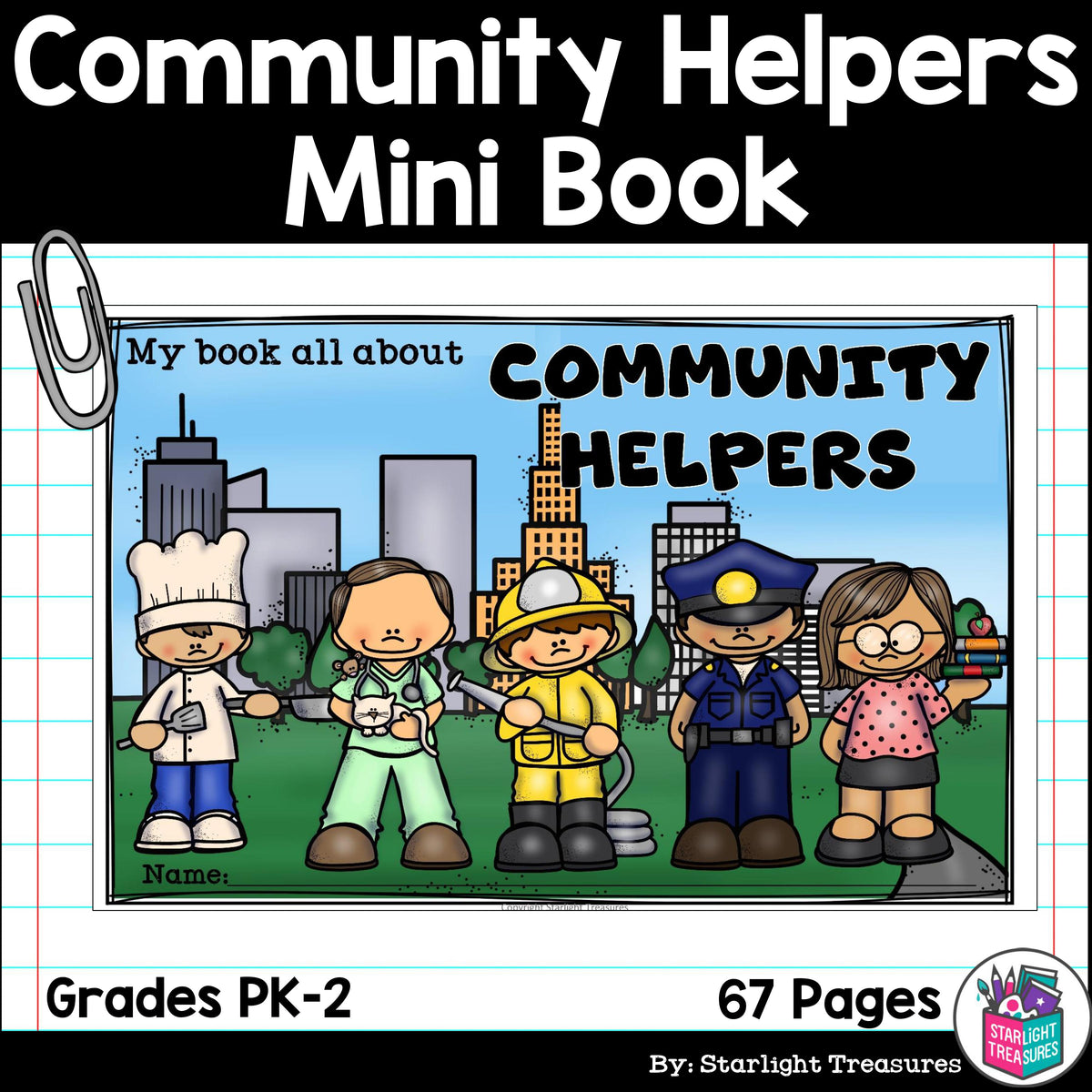 Community Helpers Mini Book for Early Readers – Starlight Treasures LLC