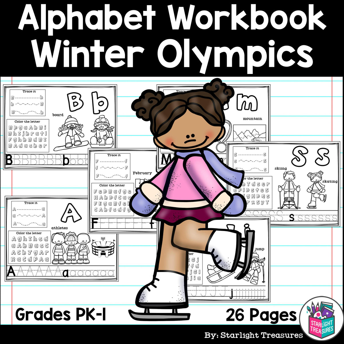 Alphabet Workbook: Worksheets A-Z Winter Olympics 2022 – Starlight ...