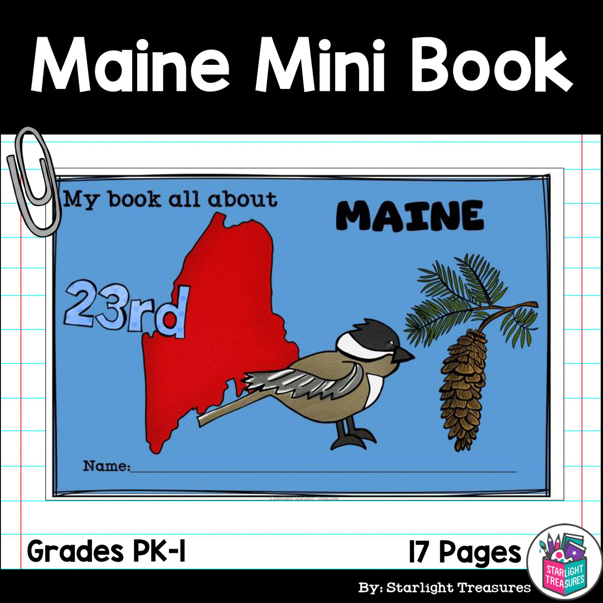 Maine Mini Book for Early Readers - A State Study – Starlight Treasures LLC