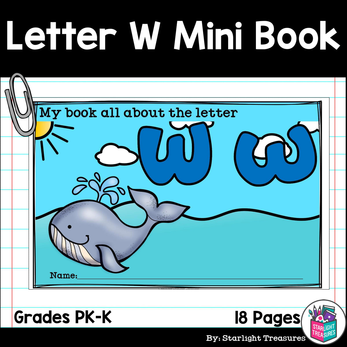 Alphabet Letter of the Week: The Letter W Mini Book – Starlight ...