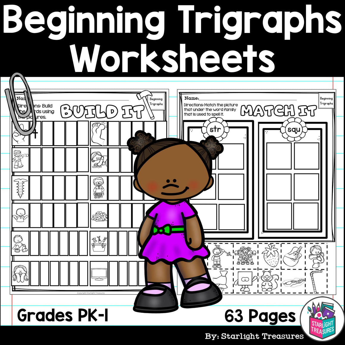 Beginning Trigraphs Worksheets and Activities for Early Readers - Phon ...