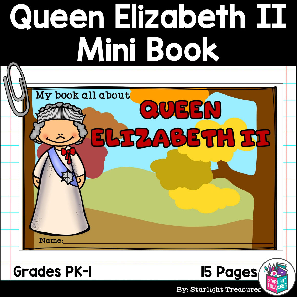 Queen Elizabeth II Mini Book for Early Readers: Women's History Month ...