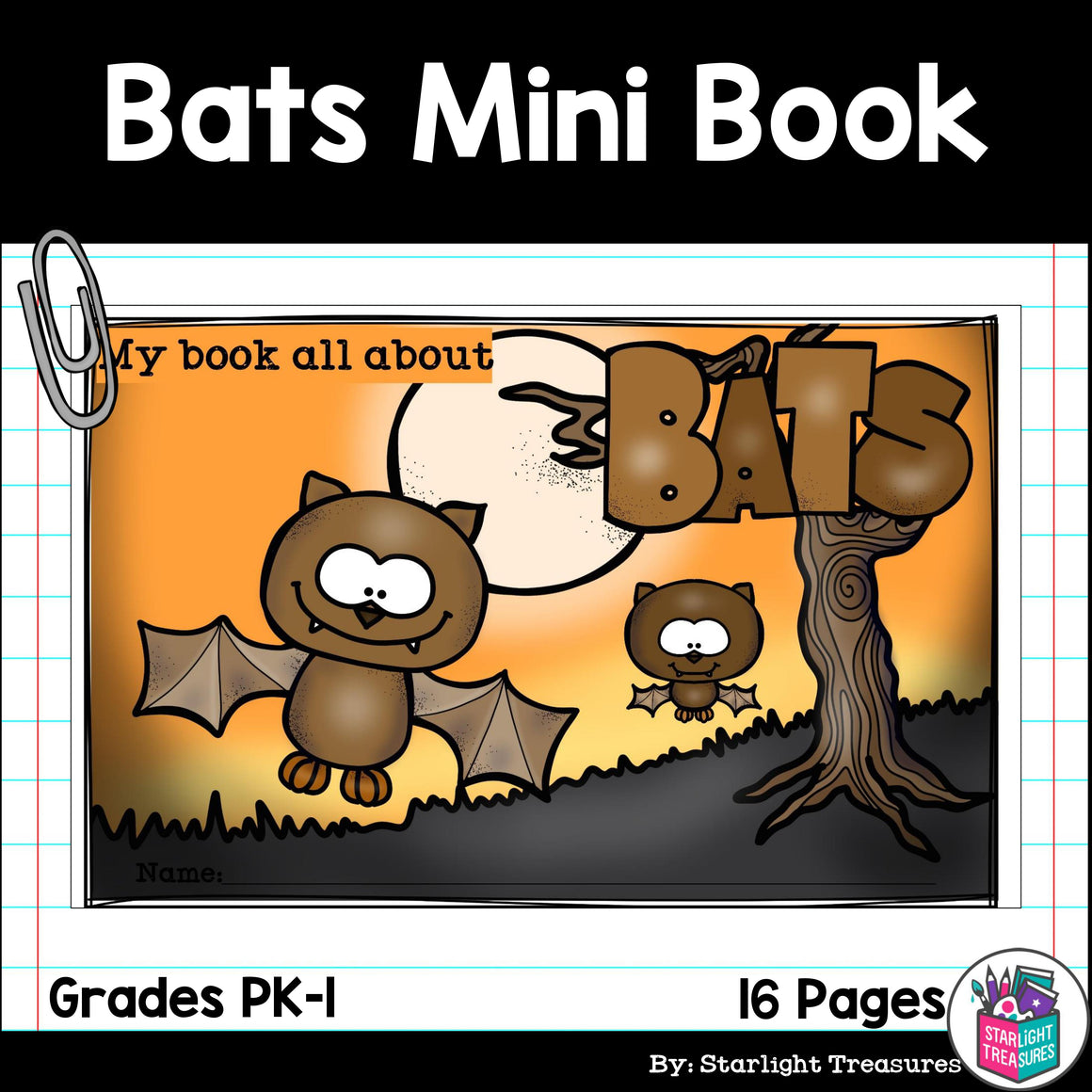 Bats Mini Book for Early Readers – Starlight Treasures LLC