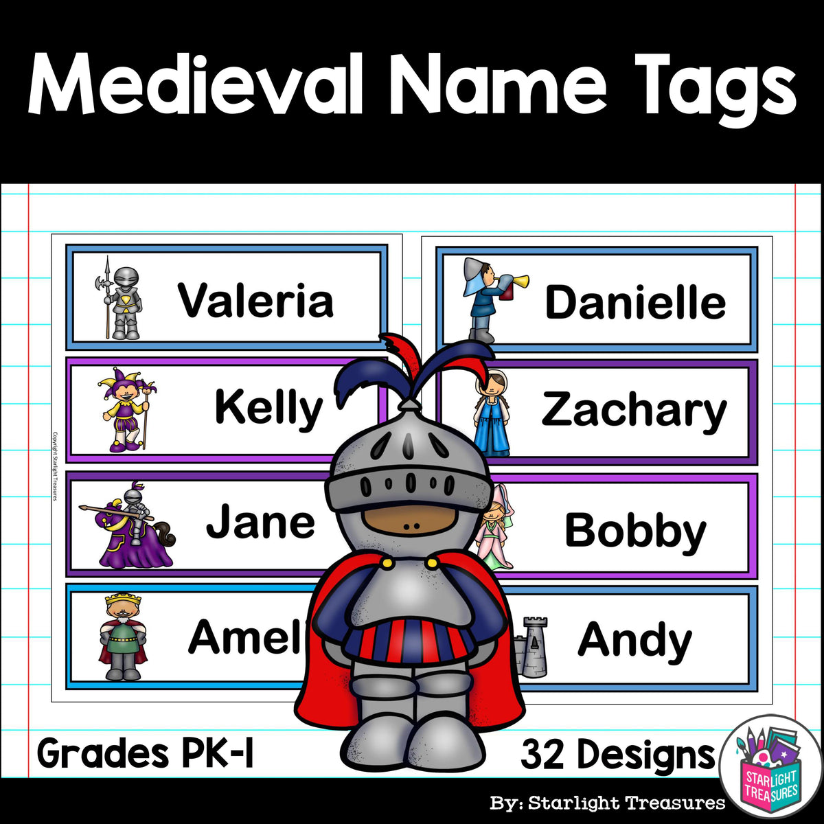 Medieval Name Tags - Editable – Starlight Treasures LLC