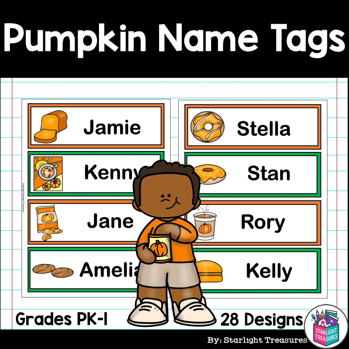 Pumpkin Name Tags - Editable – Starlight Treasures LLC