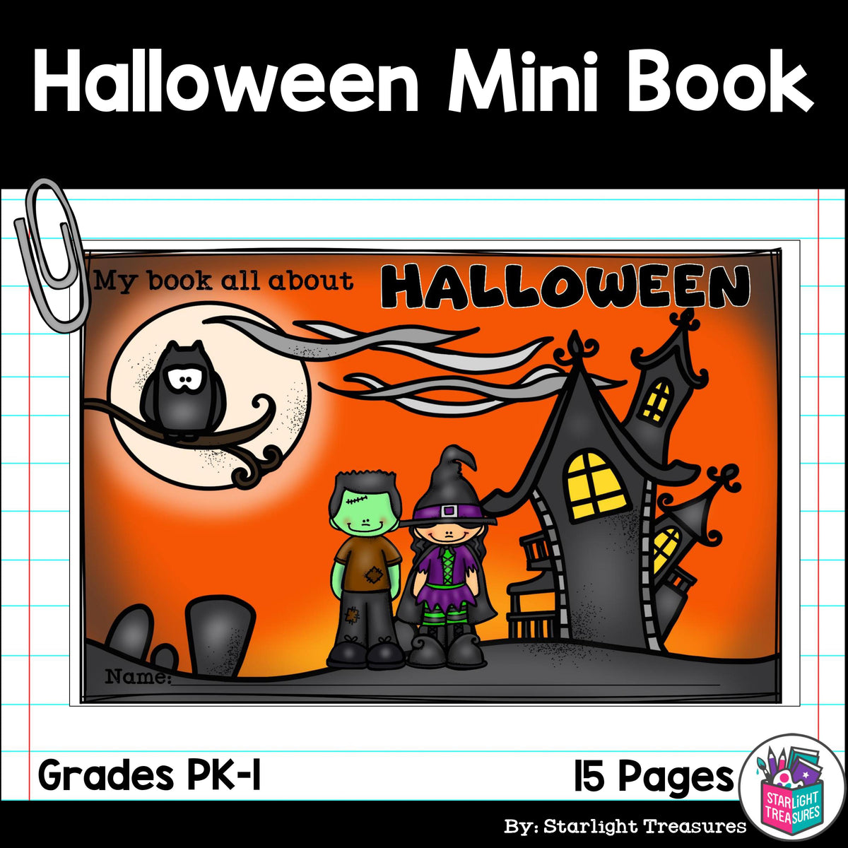 Halloween Mini Book for Early Readers – Starlight Treasures LLC