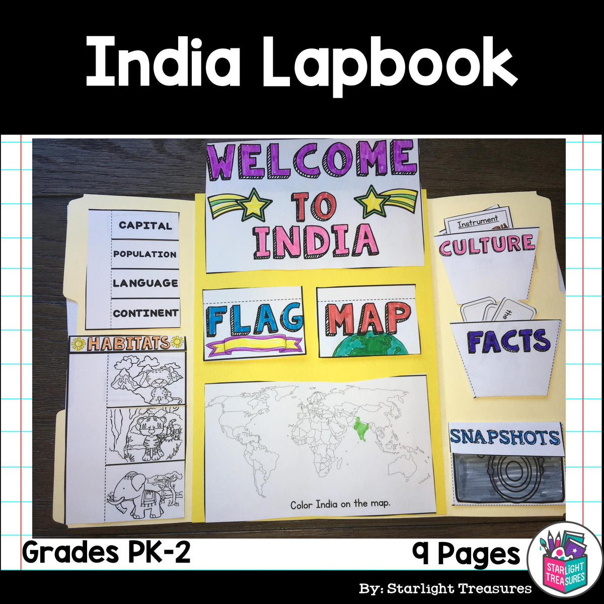 India Lapbook for Early Learners - A Country Study – Starlight ...