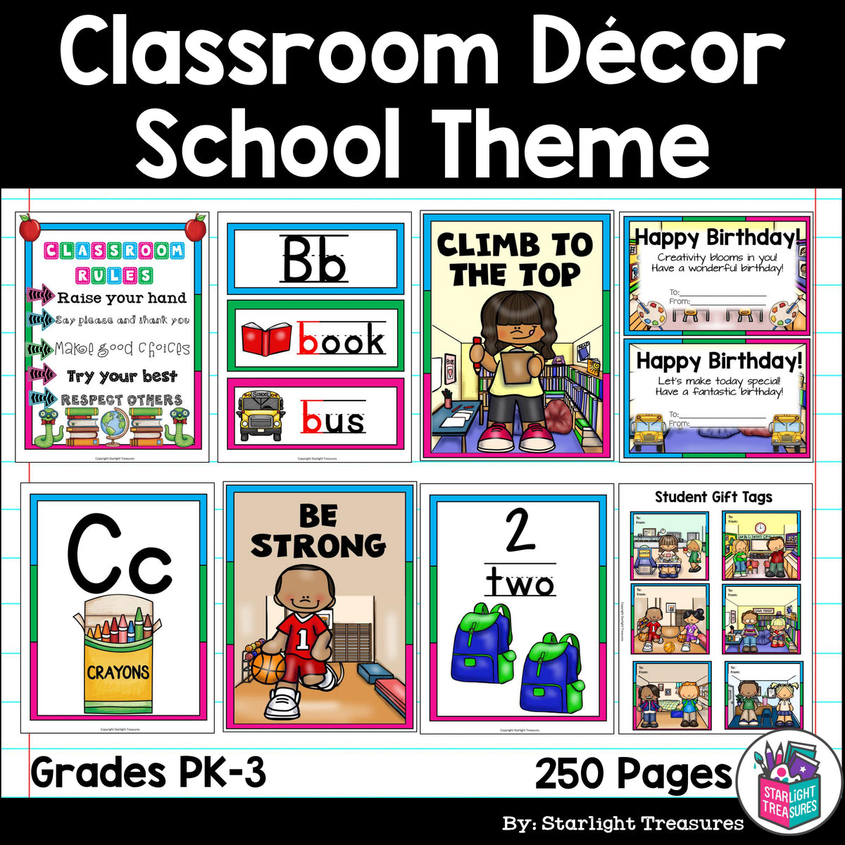 Classroom Decor Pack - School Theme – Starlight Treasures LLC