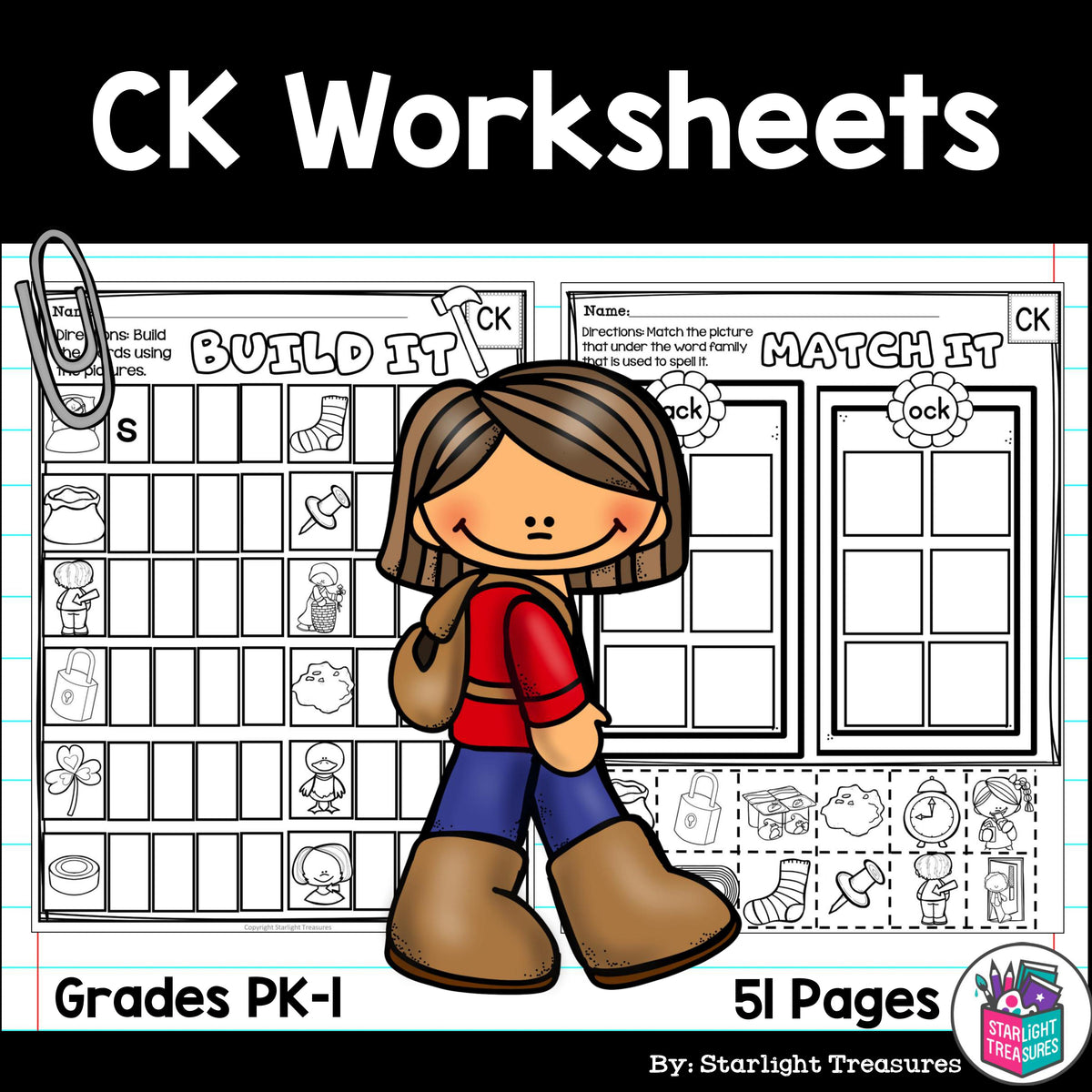 Words Ending in CK Worksheets and Activities for Early Readers - Phoni ...