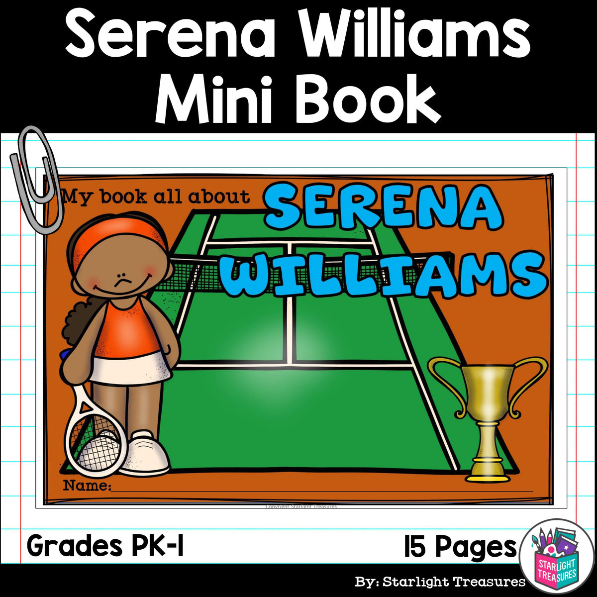 Serena Williams Mini Book for Early Readers: Women's History Month ...