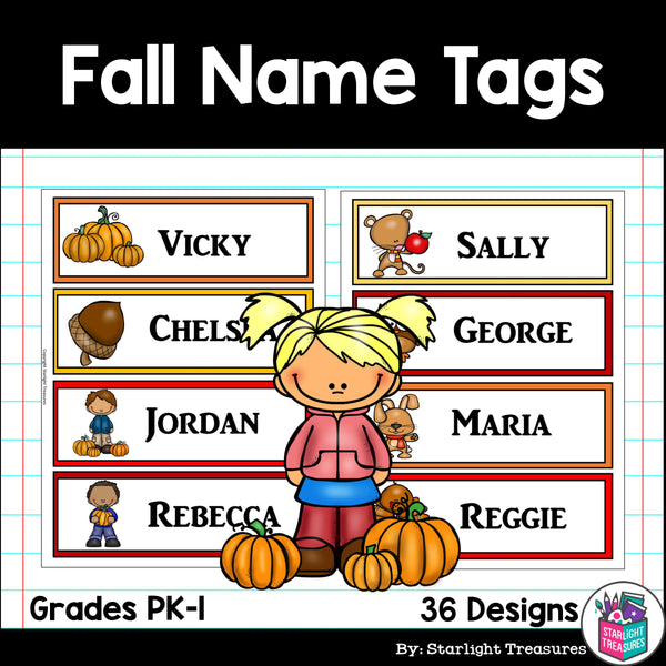 Fall Desk Name Tags - Editable – Starlight Treasures LLC