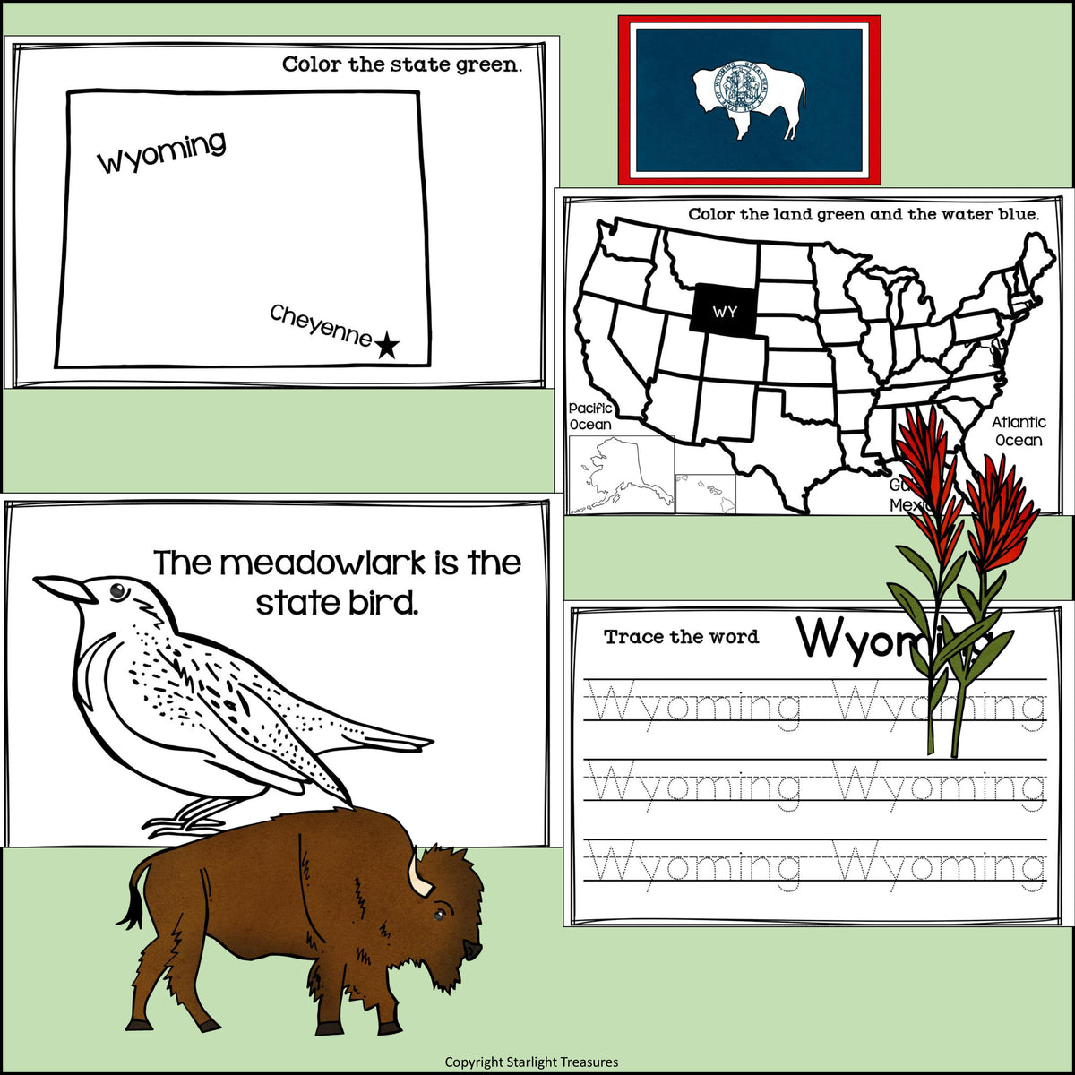 Wyoming Mini Book for Early Readers - A State Study – Starlight ...