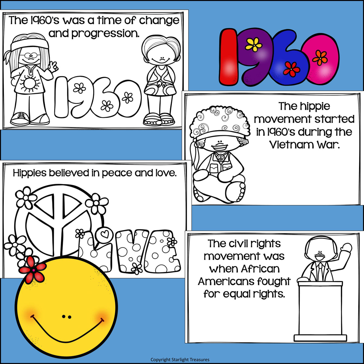 Decades: Life in the 1960s Mini Book for Early Readers – Starlight ...
