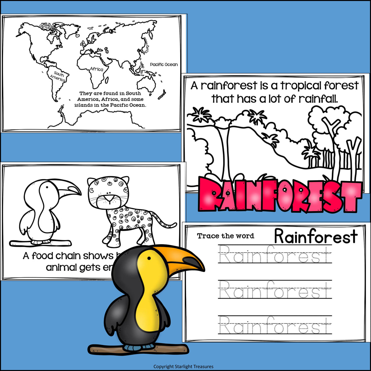 Rainforest Food Chain Mini Book for Early Readers - Food Chains ...