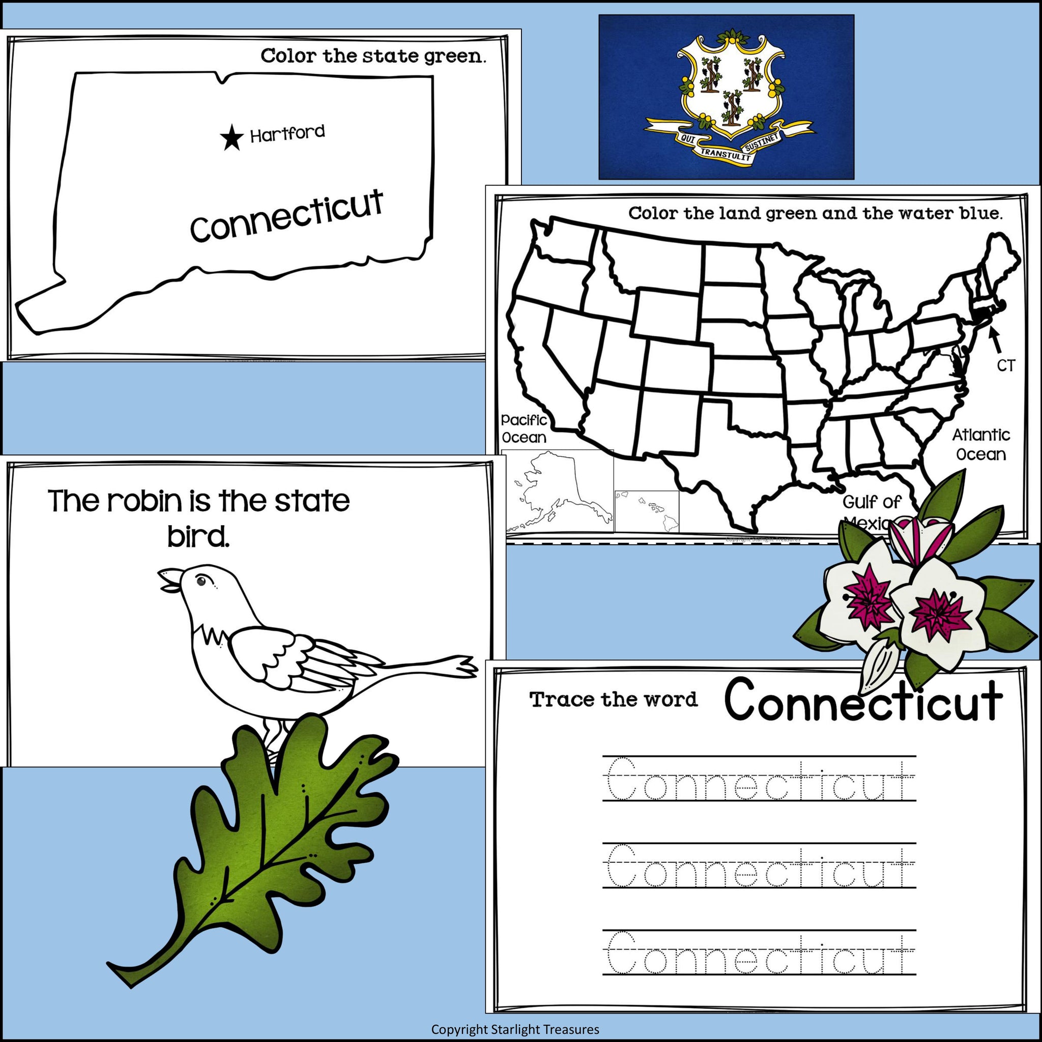 Connecticut Mini Book for Early Readers - A State Study – Starlight ...